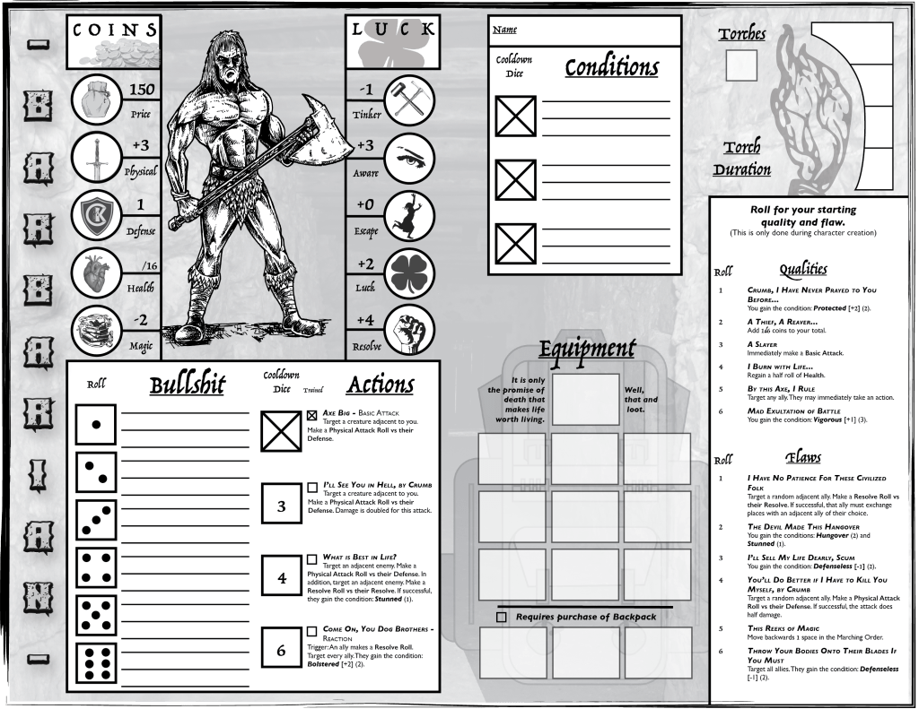 Rogue Sheets – Crumbling Keep